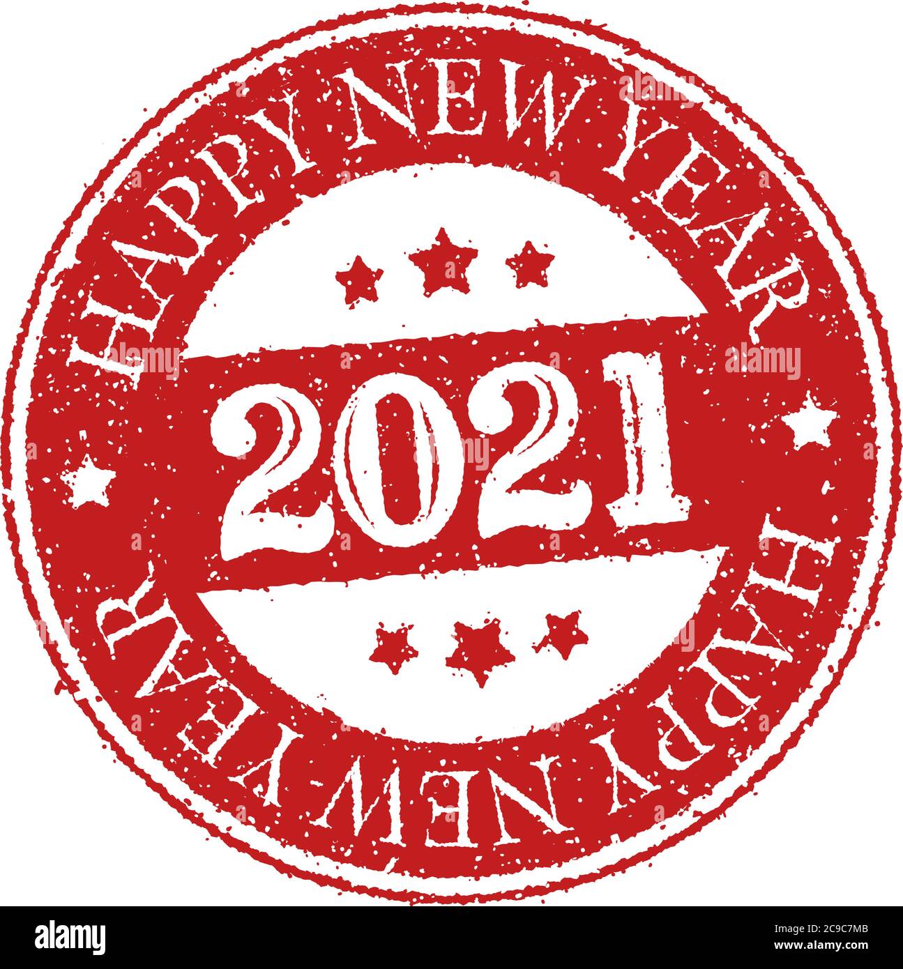 2021 New year rubber stamp illustration Stock Vector Image & Art - Alamy