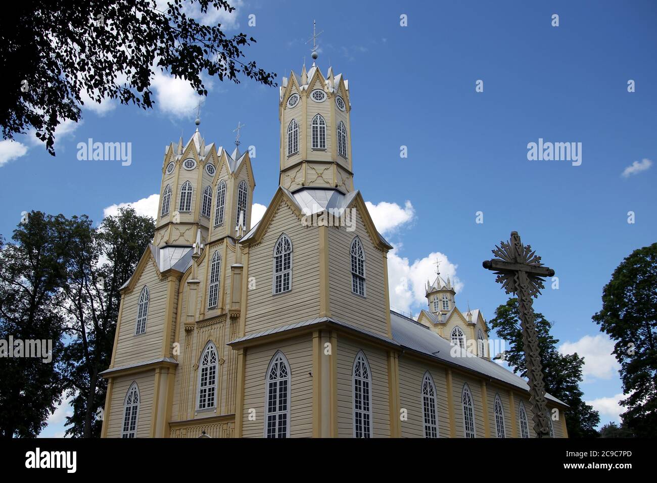 Nemajunai St. The Church of the Apostles Peter and Paul stands in the ...