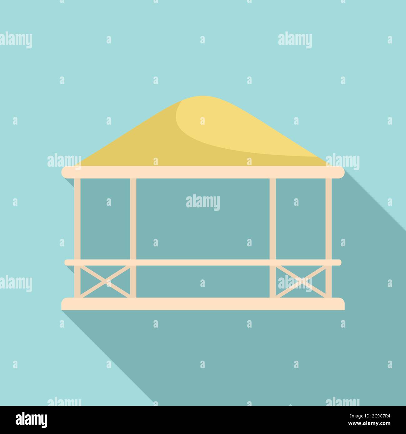 Garden gazebo icon. Flat illustration of garden gazebo vector icon for ...