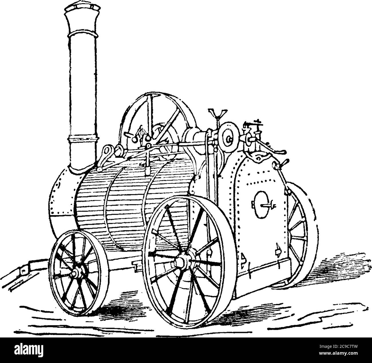 One engine in steam Stock Vector Images - Alamy