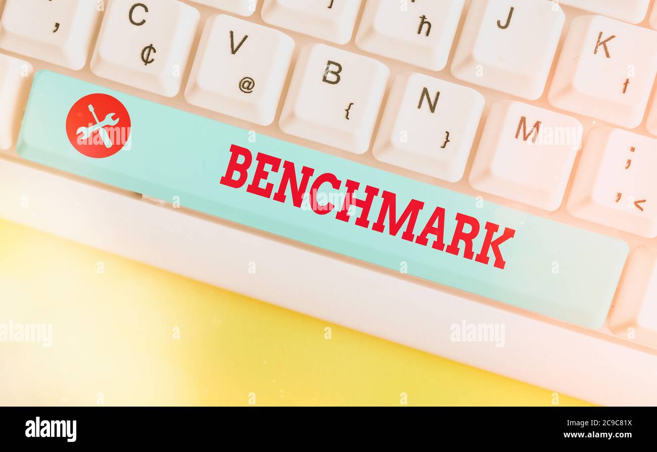 Handwriting text Benchmark. Conceptual photo something that serves as a ...