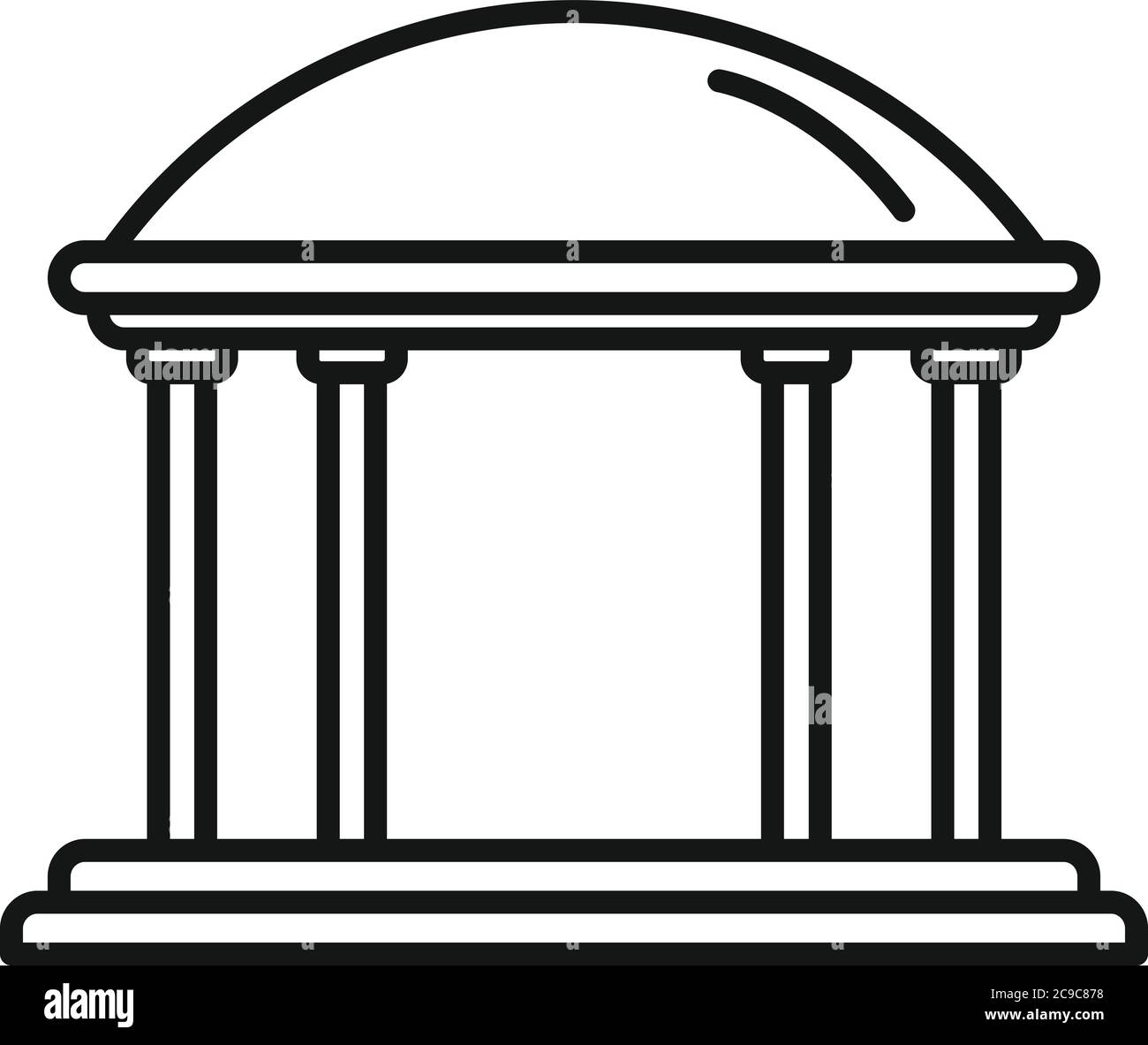 Gazebo icon. Outline gazebo vector icon for web design isolated on ...