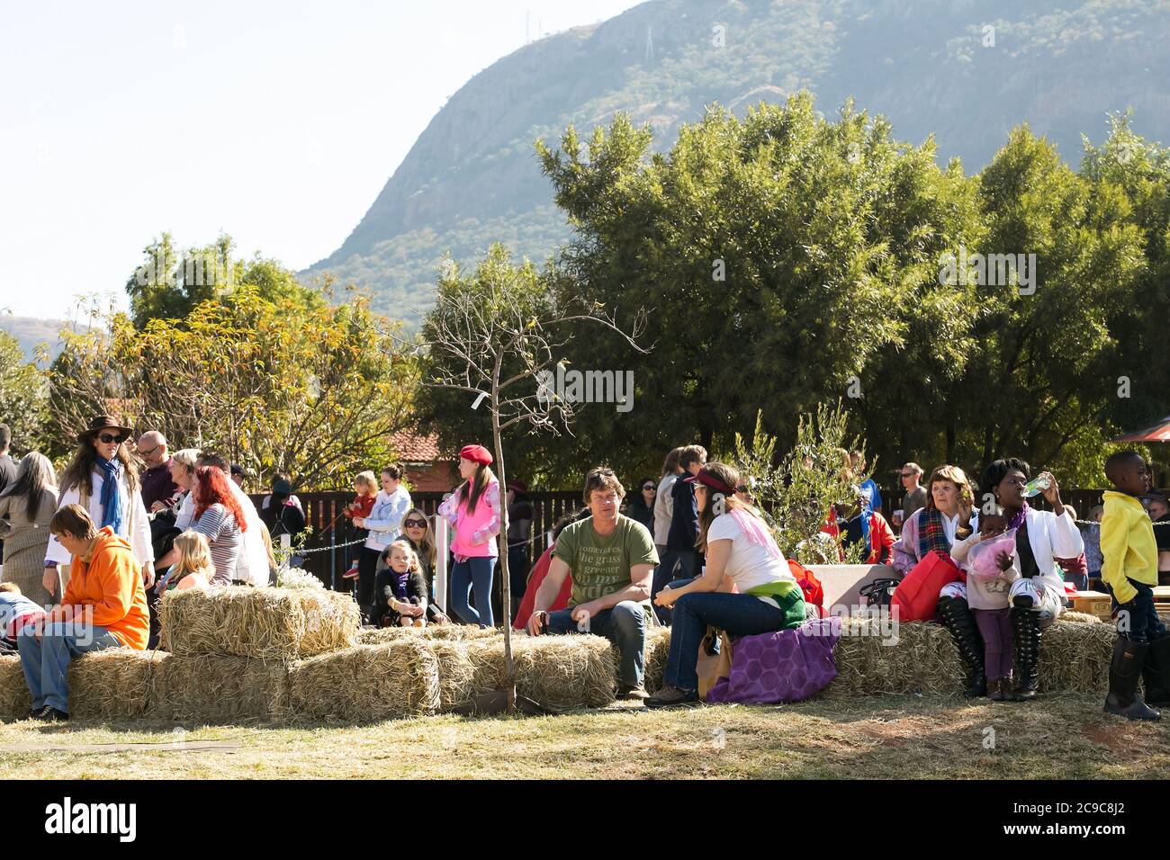 Johannesburg, South Africa - June 7, 2014: Crowds of diverse people ...