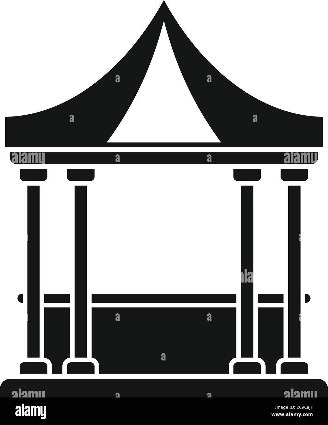 Patio gazebo icon. Simple illustration of patio gazebo vector icon for ...