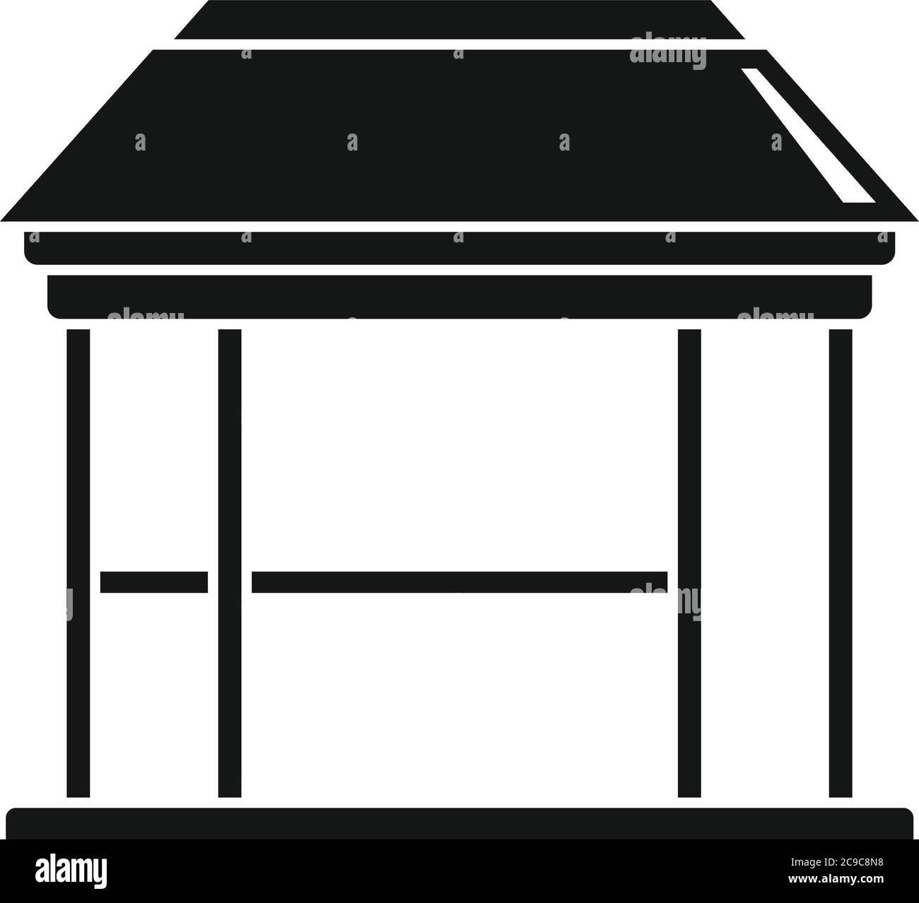 Bower gazebo icon. Simple illustration of bower gazebo vector icon for ...