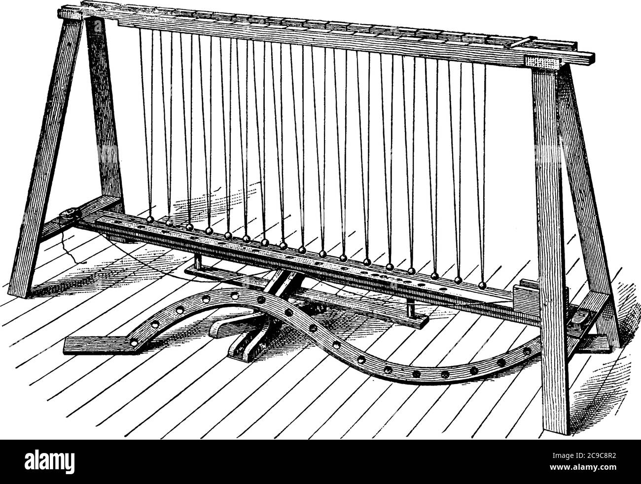 Line of pendulums, vintage line drawing or engraving illustration Stock ...