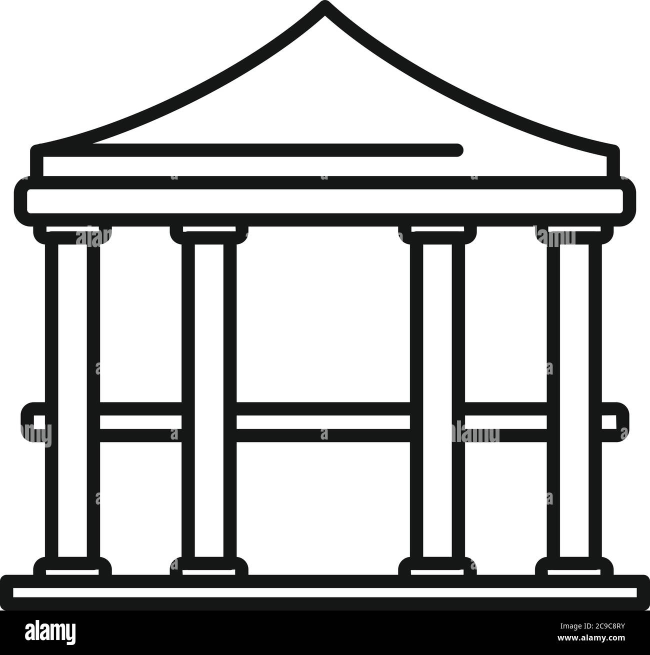 Bower gazebo icon. Outline bower gazebo vector icon for web design ...