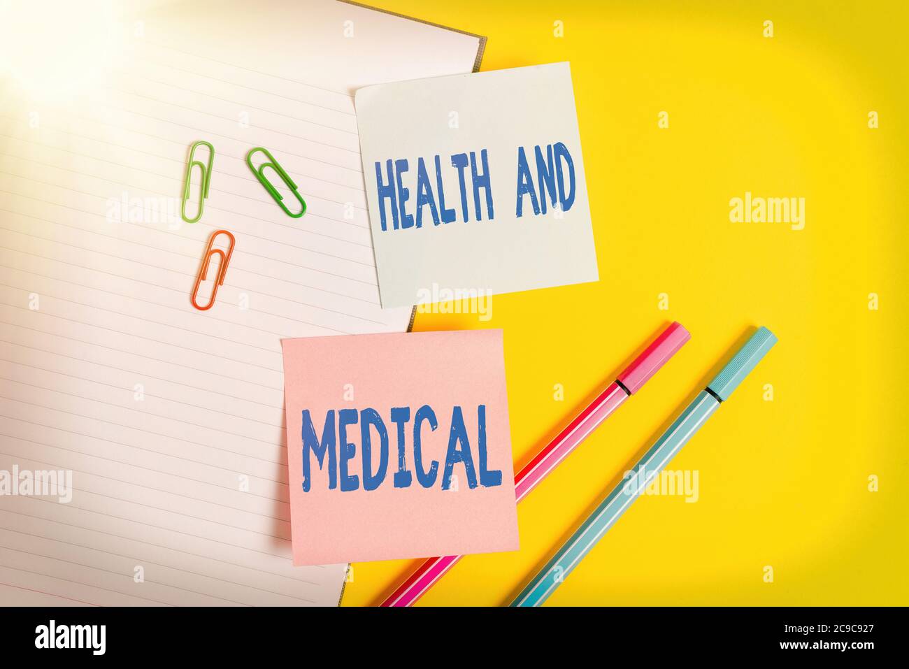 Handwriting text Health And Medical. Conceptual photo study and ...