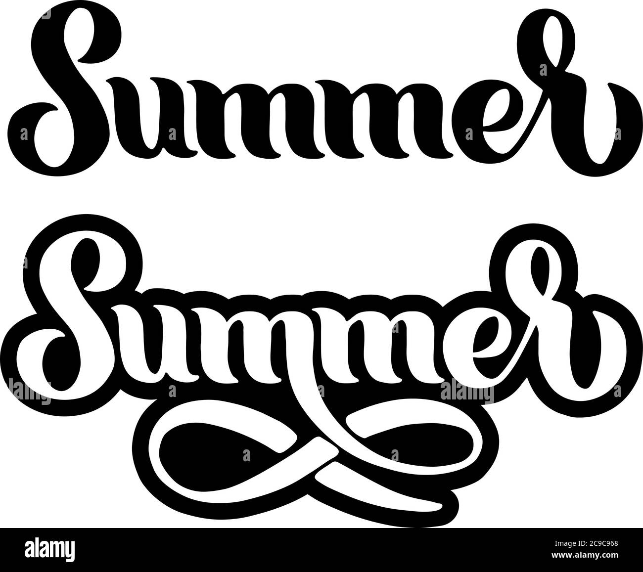 summer lettering logo isolation Stock Vector Image & Art - Alamy