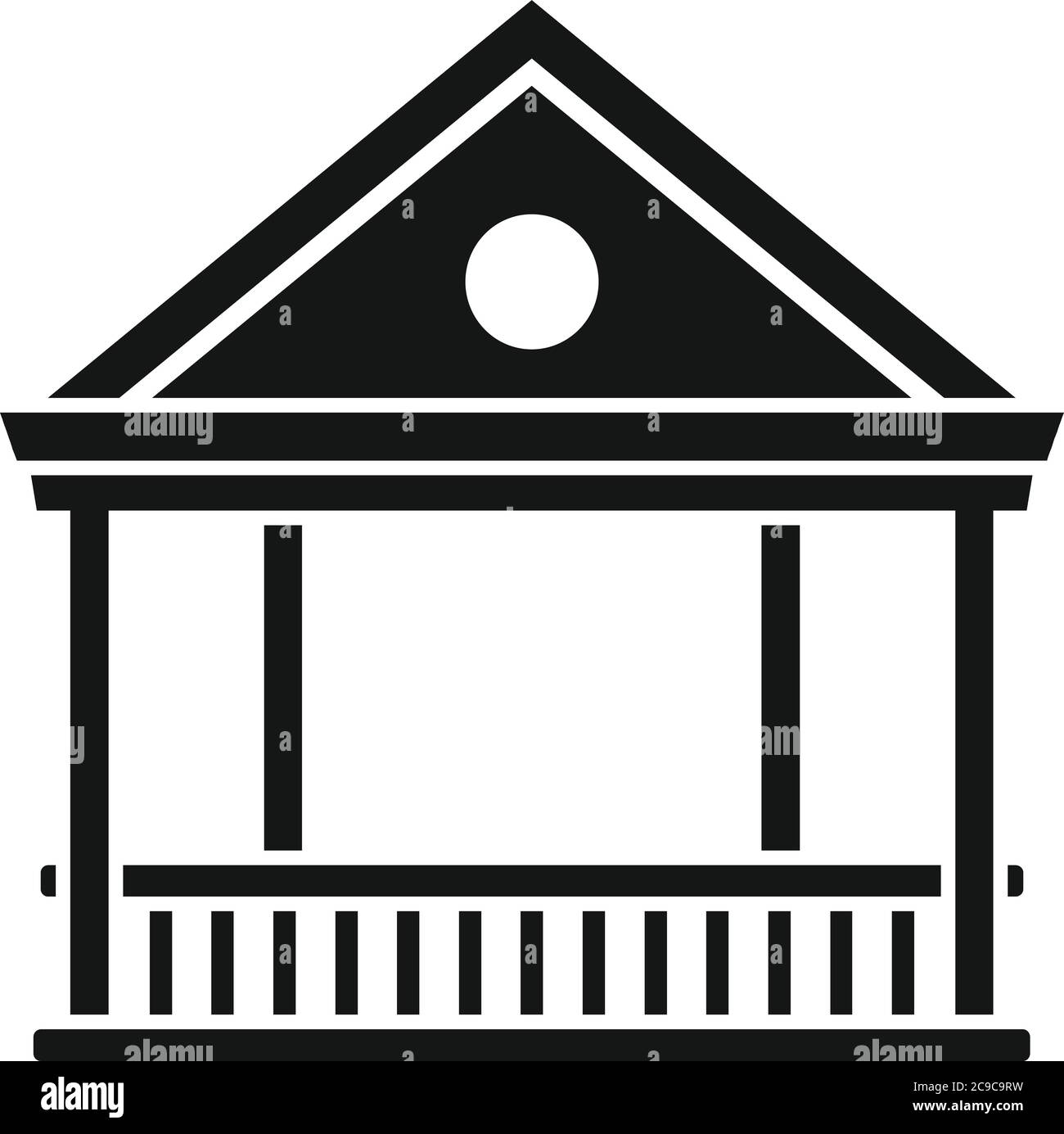 Alcove gazebo icon. Simple illustration of alcove gazebo vector icon ...