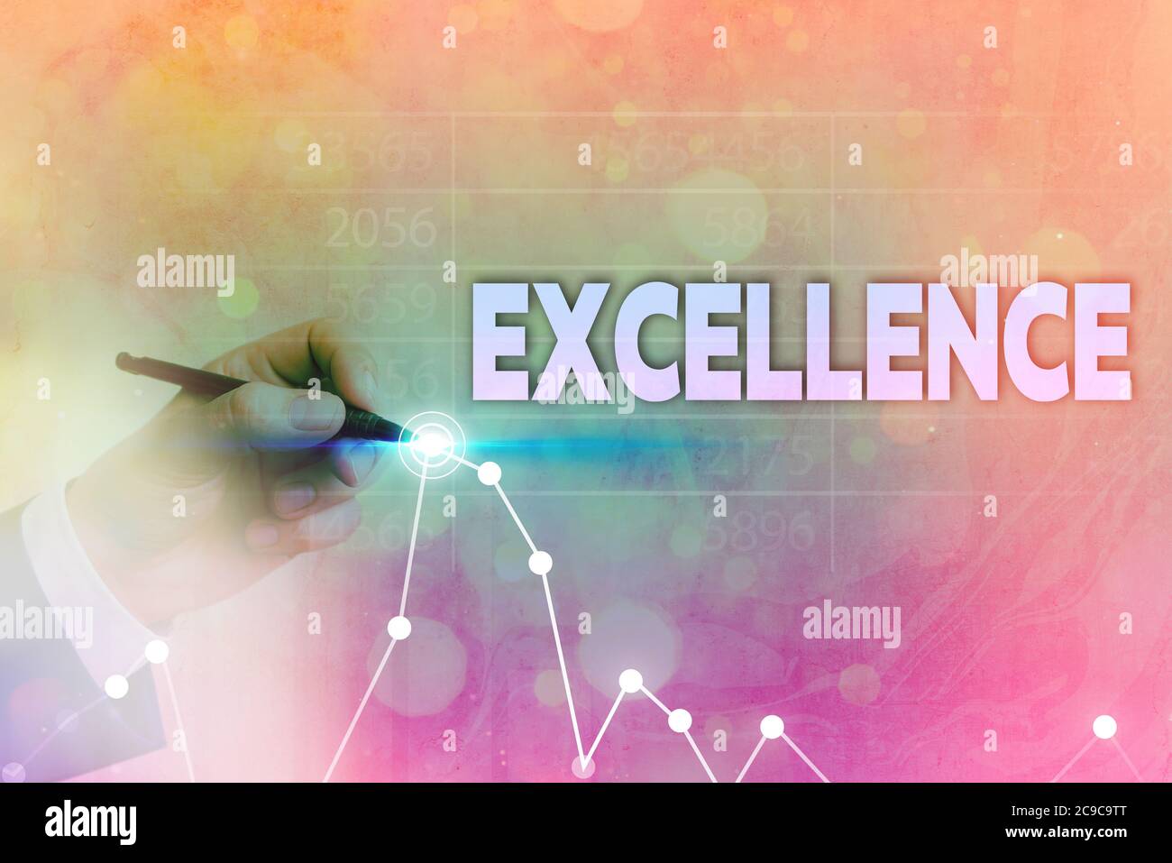 Writing note showing Excellence. Business concept for quality which is ...