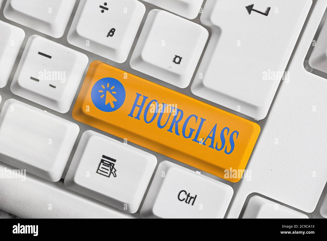 Word writing text Hourglass. Business photo showcasing instrument for ...