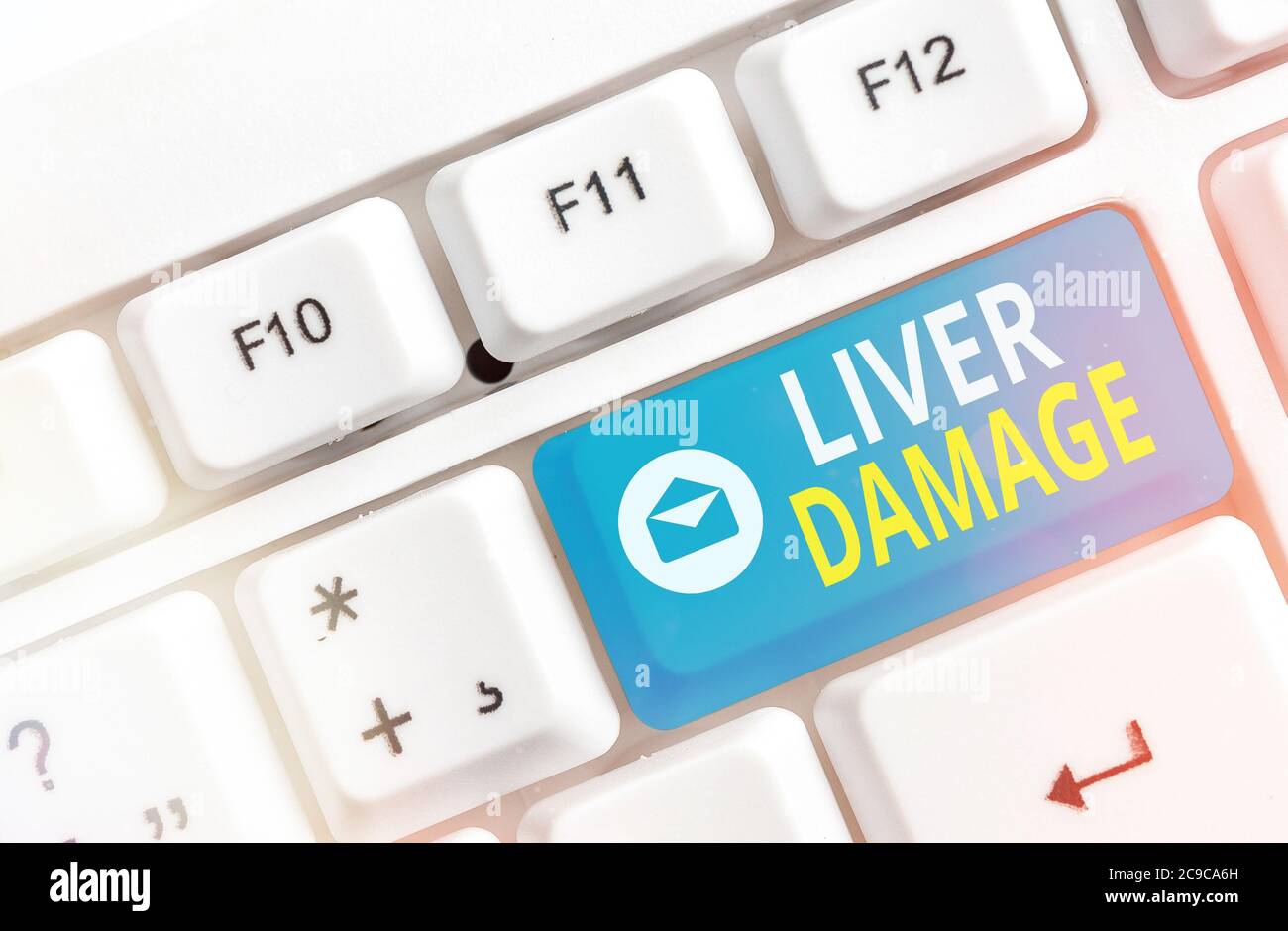 Writing note showing Liver Damage. Business concept for any disorder of ...