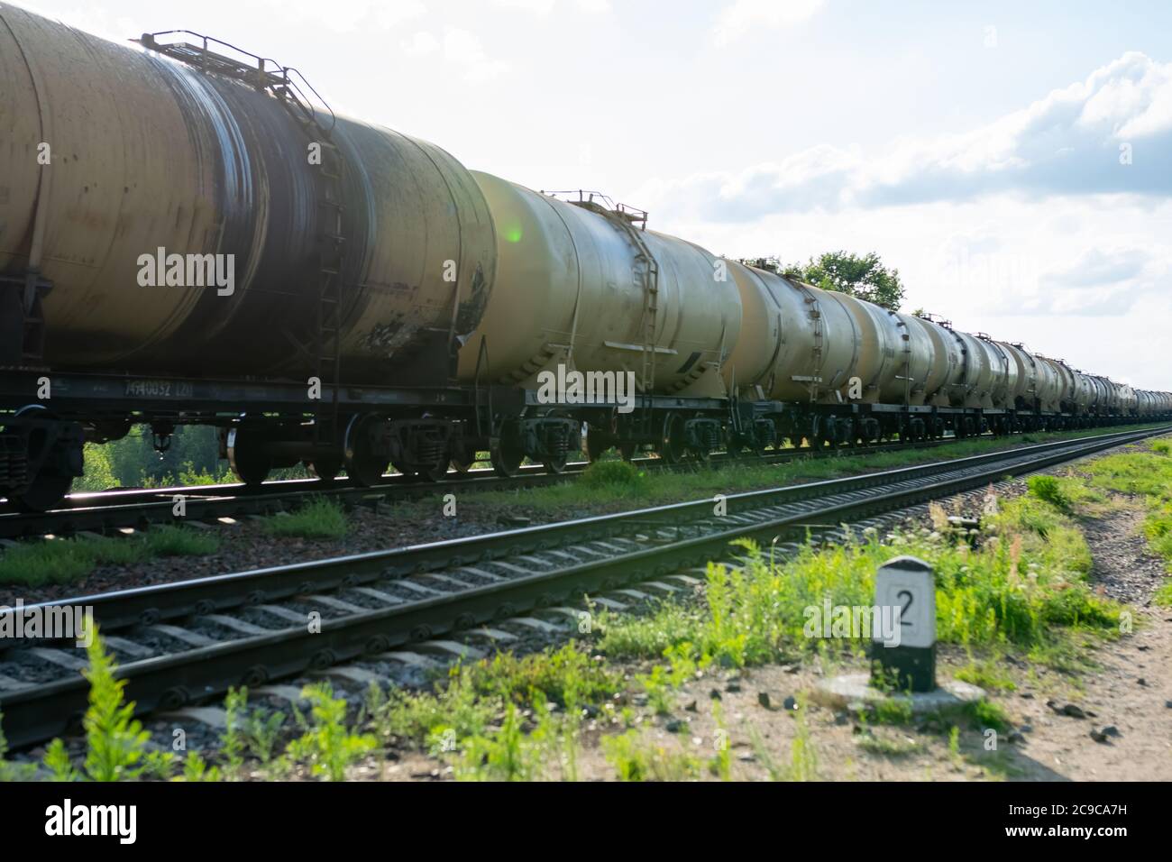 Oil barrel tanker train hi-res stock photography and images - Alamy