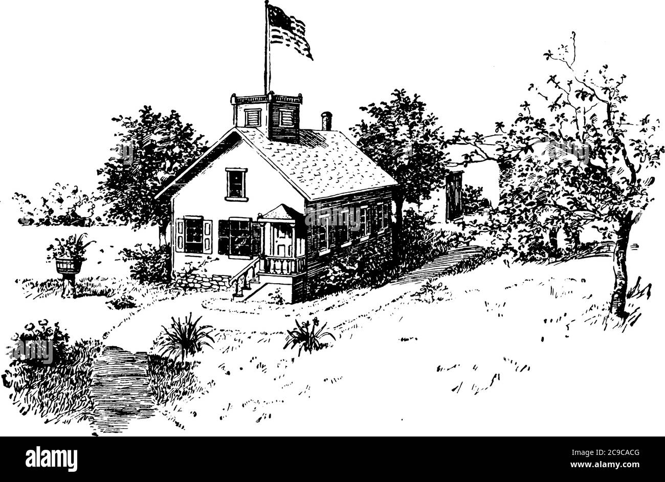 Campus flag Cut Out Stock Images & Pictures - Alamy