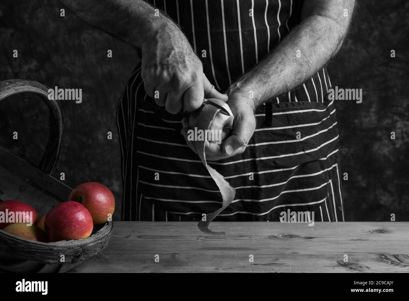 Peeling apple hands hi-res stock photography and images - Alamy
