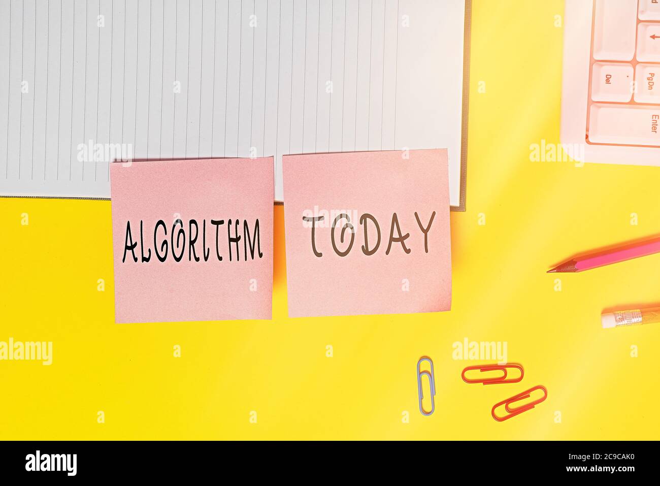 Word writing text Algorithm. Business photo showcasing procedure for ...