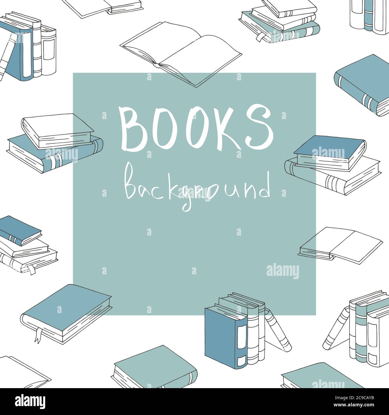 Books line art pattern Stock Vector Images - Alamy