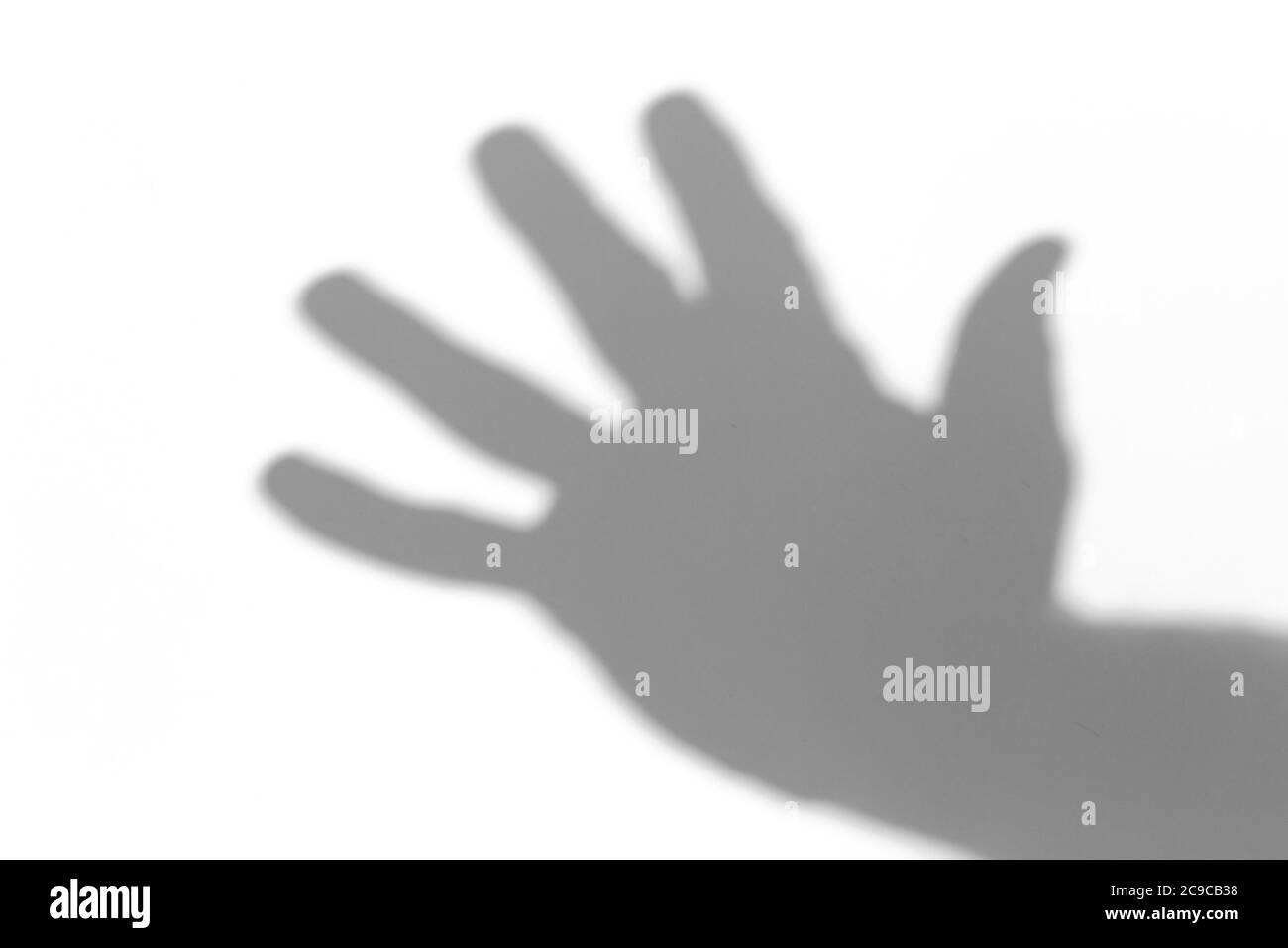 Shadow overlay effect for photo. Shadows from hand palms on white light ...