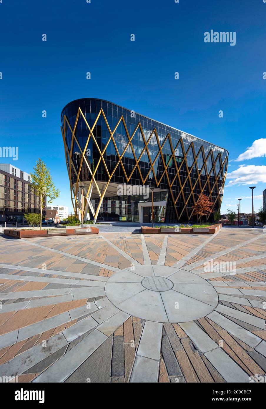 Daytime external views of The Catalyst building on Newcastle Helix ...