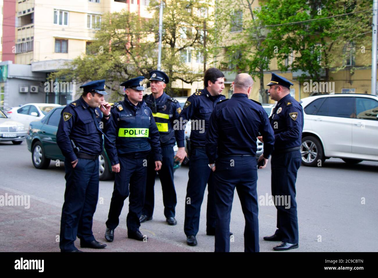 Police men in the street in Tbilisi, Georgia Stock Photo - Alamy