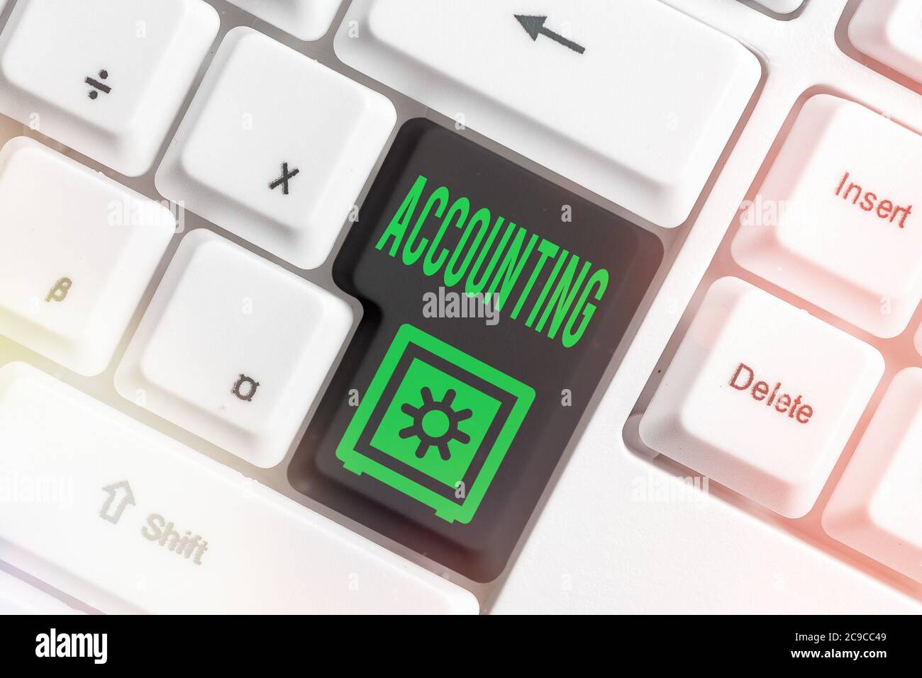 Text sign showing Accounting. Business photo showcasing system of ...