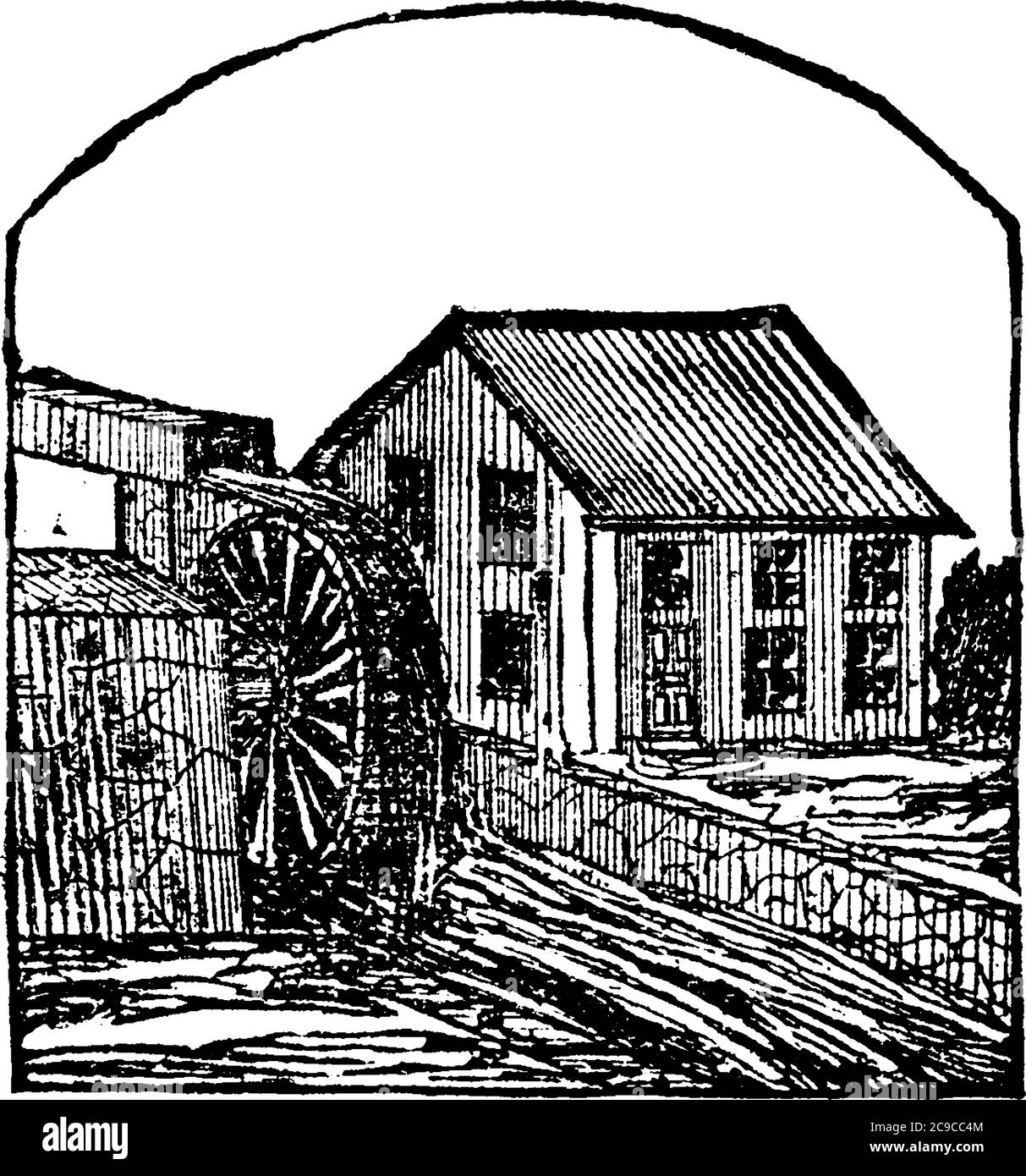 Drawing With Mill Wheel
