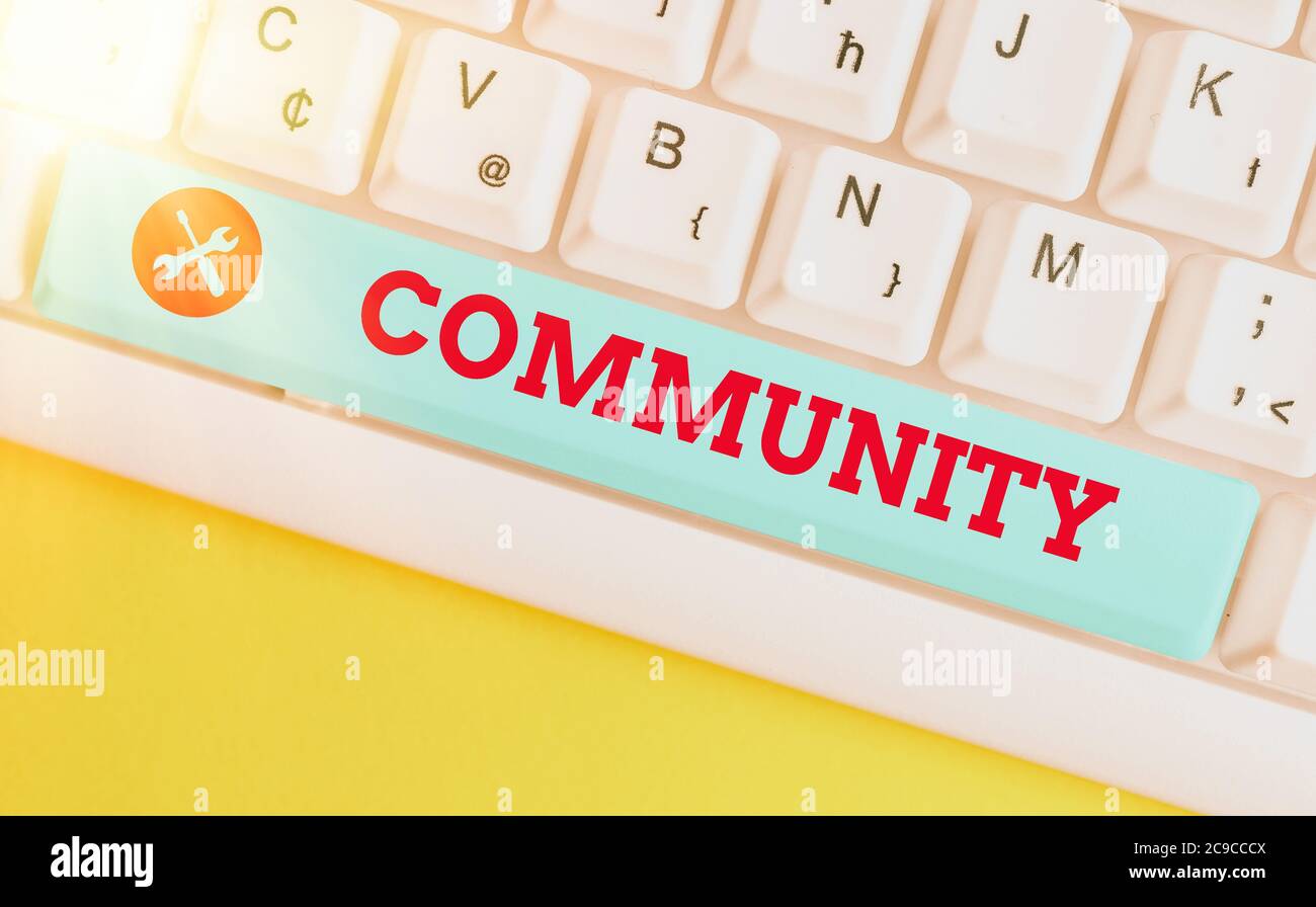 Handwriting text Community. Conceptual photo with a common ...