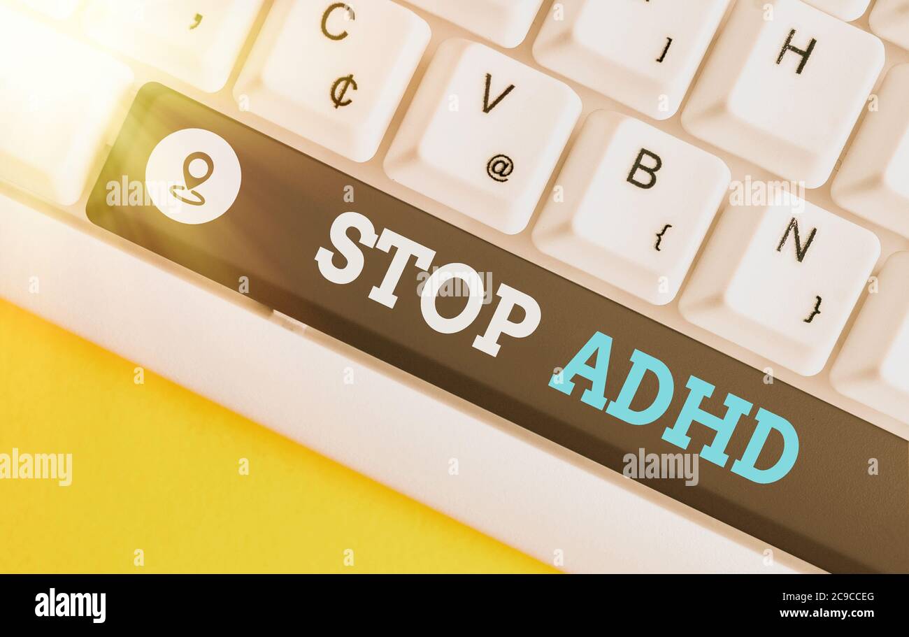 Word writing text Stop Adhd. Business photo showcasing treat a disorder ...