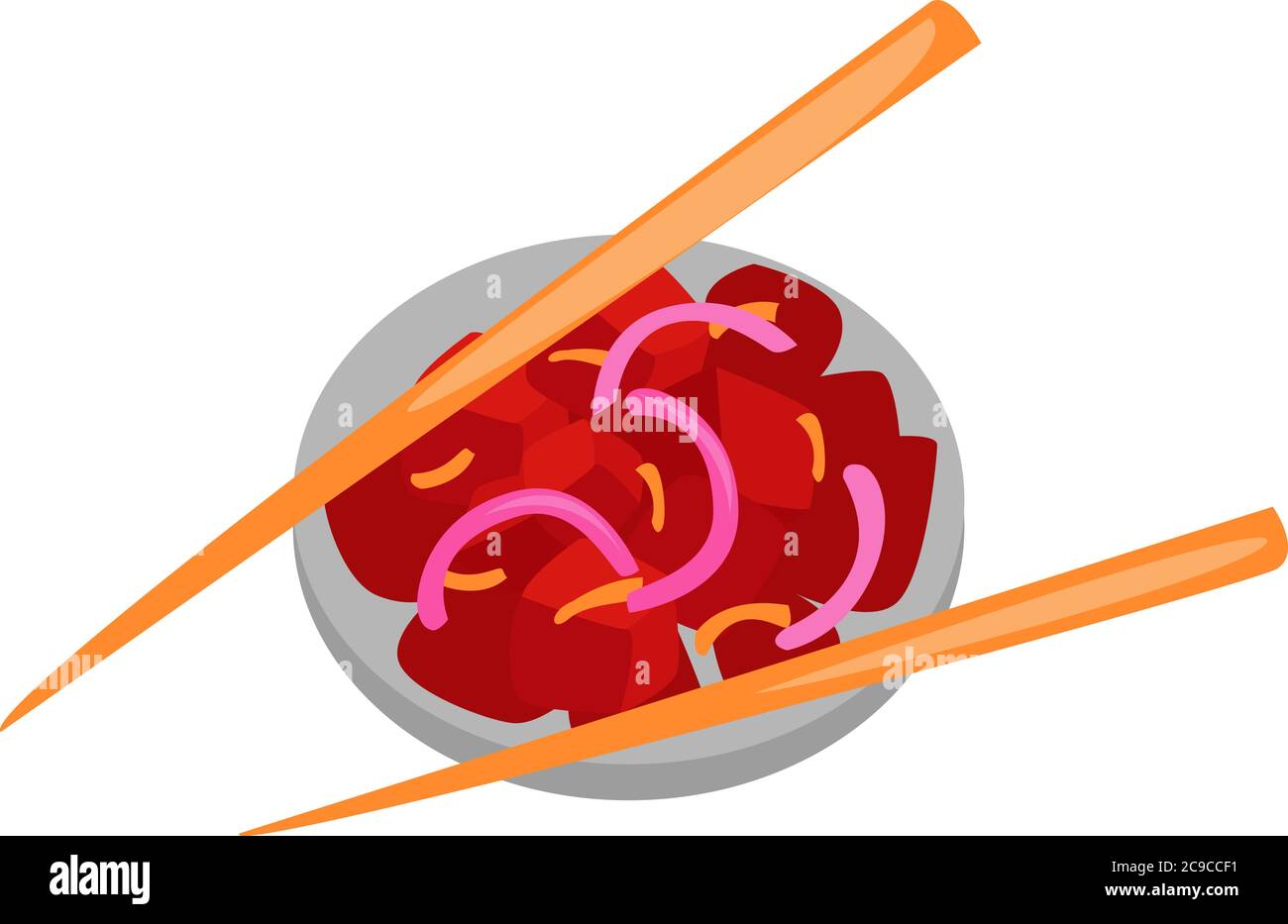 Ahi tuna poke Stock Vector Images - Alamy