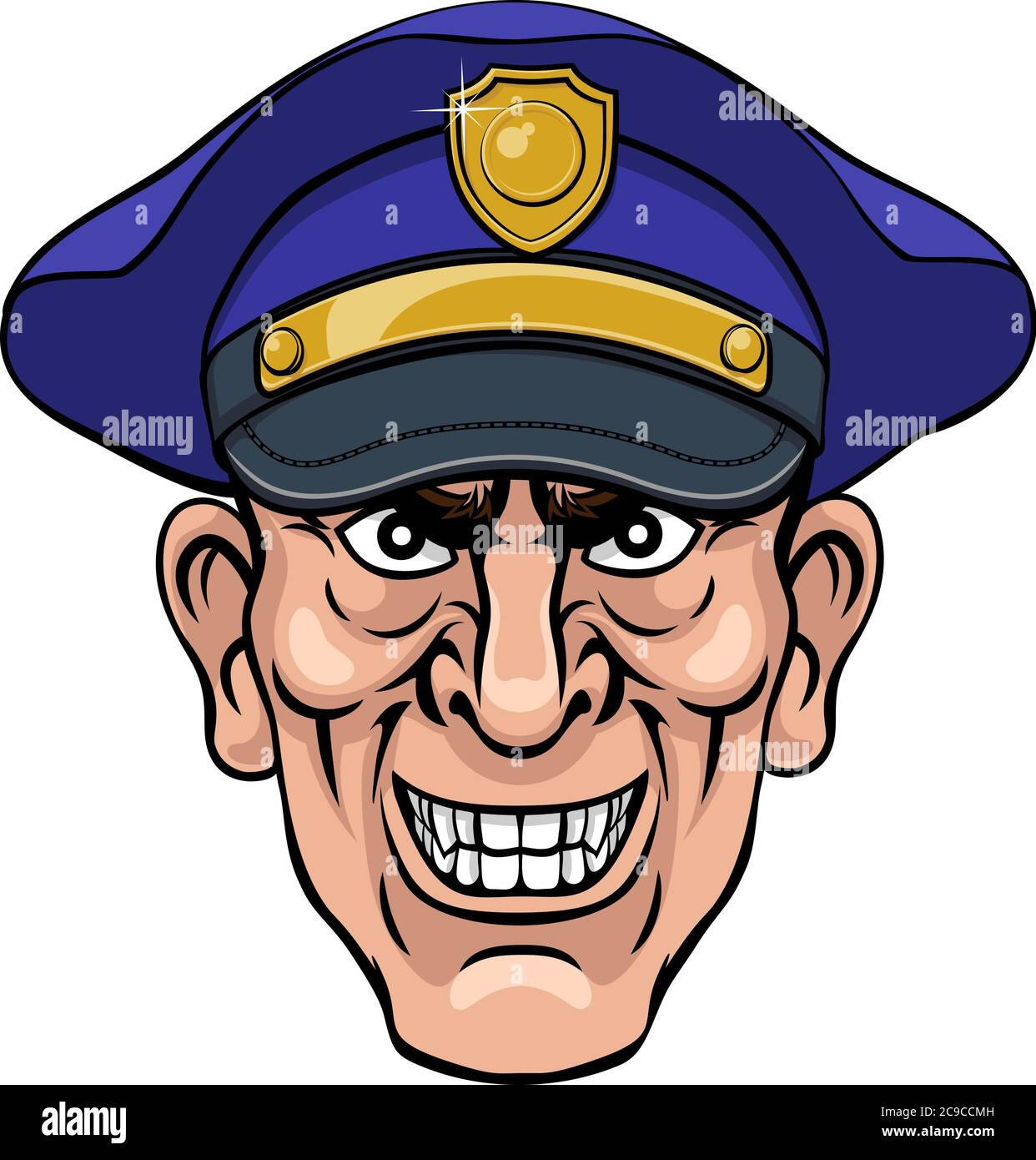 Illustration cartoon angry policeman cop Cut Out Stock Images ...