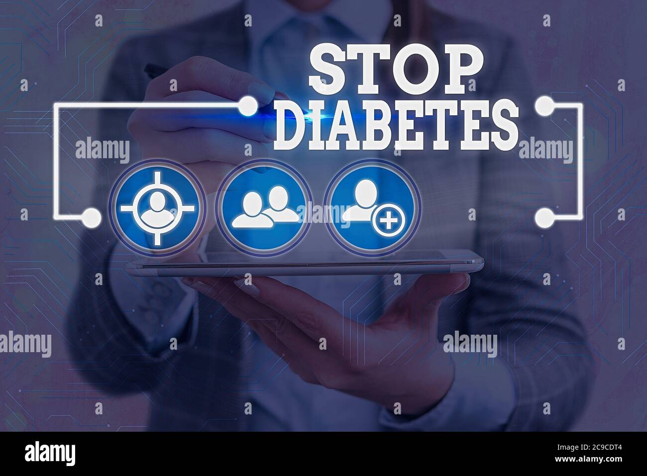 Text sign showing Stop Diabetes. Business photo showcasing prevent the ...