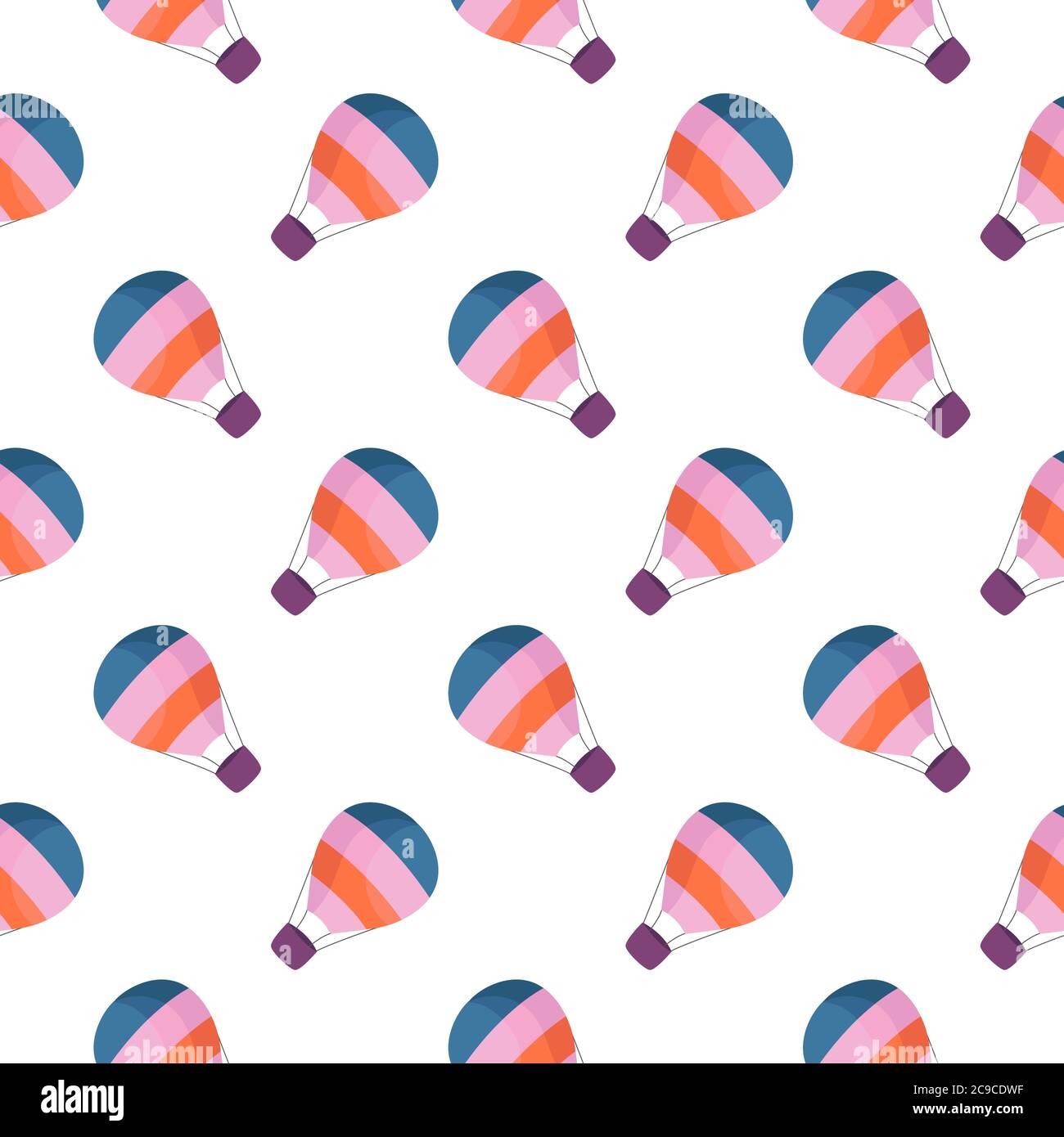 Colorful air ballon ,seamless pattern on white background Stock Vector ...