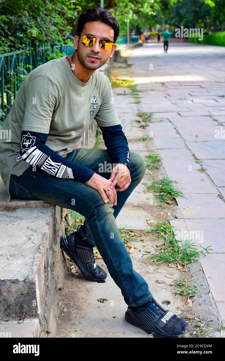 New Delhi India – March 3 2020 : Man portrait, smart casual man ...