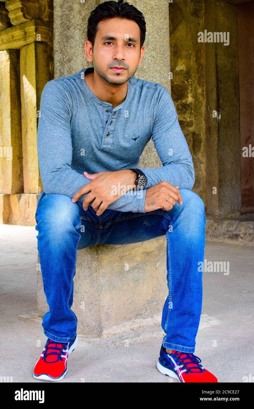 New Delhi India – March 3 2020 : Man portrait, smart casual man ...