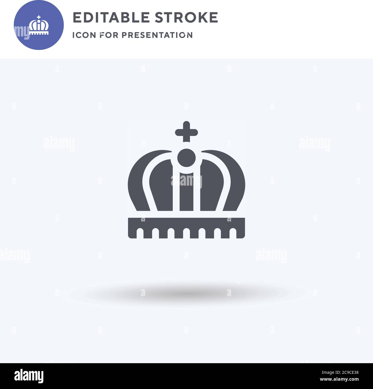 Monarchy icon vector, filled flat sign, solid pictogram isolated on ...