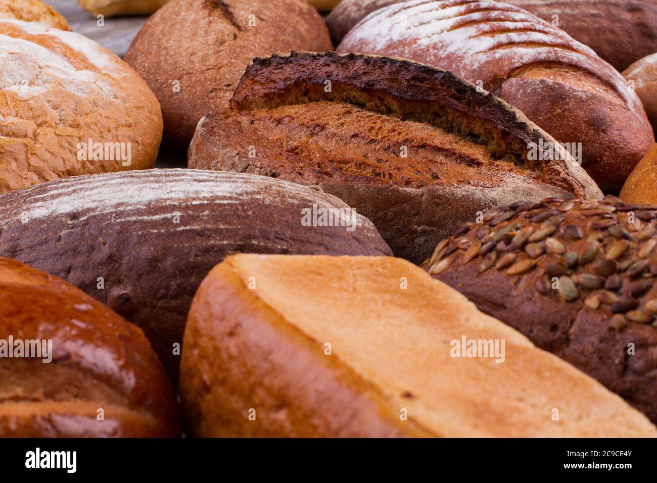 Fresh farmers rustic style bread Stock Photo - Alamy