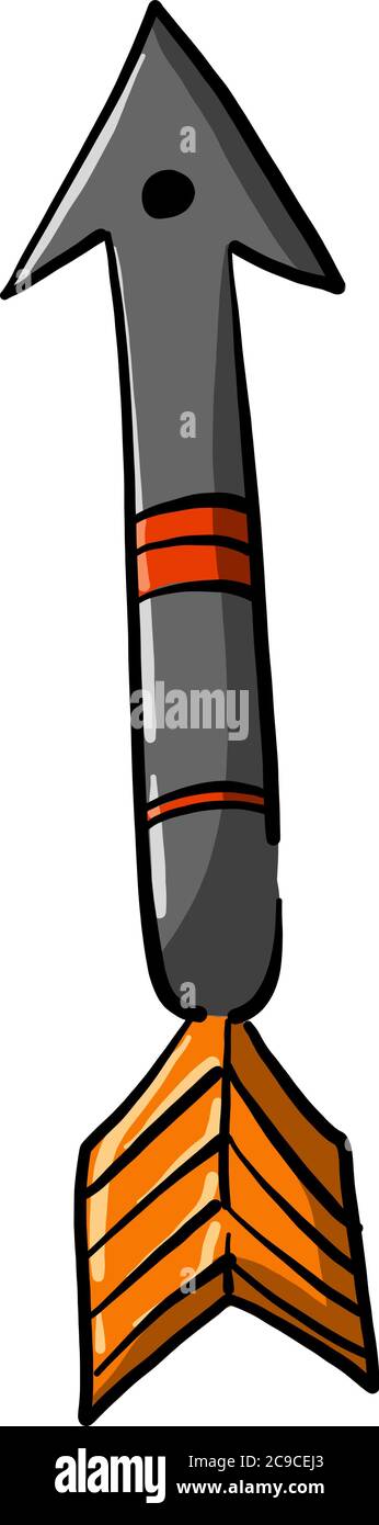 Sharp arrow, illustration, vector on white background Stock Vector ...