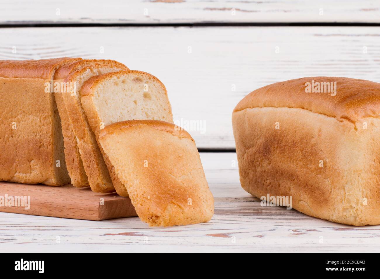 Organic white toast bread Stock Photo - Alamy