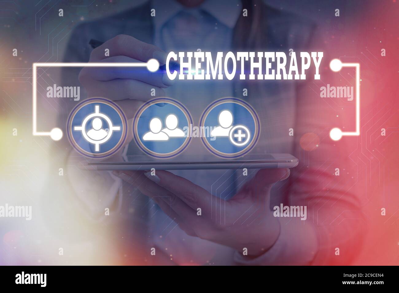 Text sign showing Chemotherapy. Business photo showcasing the treatment ...