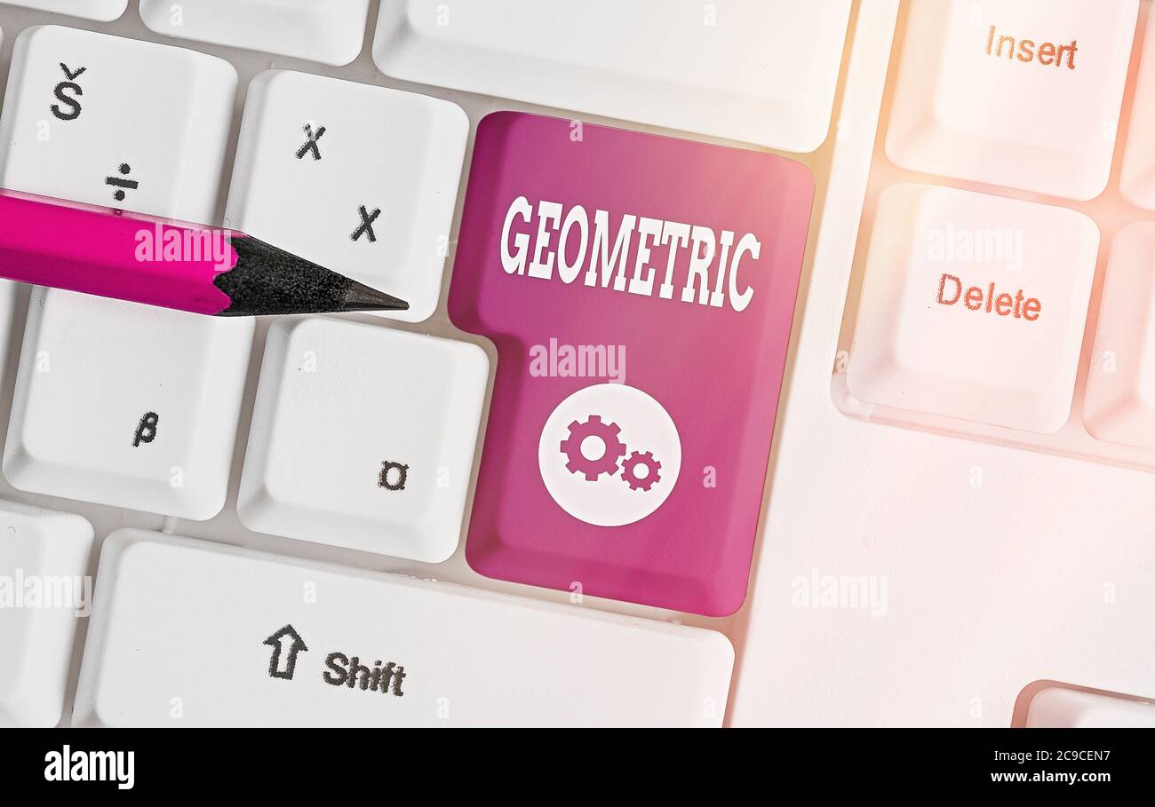 Writing note showing Geometric. Business concept for using straight or ...