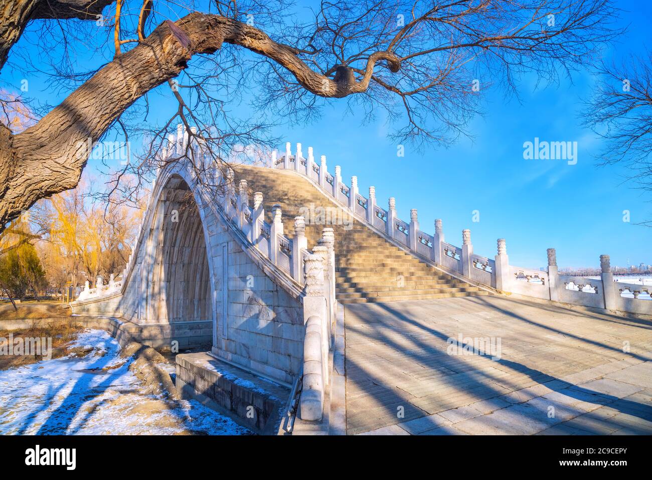 Beijing, China - Jan 13 2020: The Jade Belt Bridge is an 18th-century ...