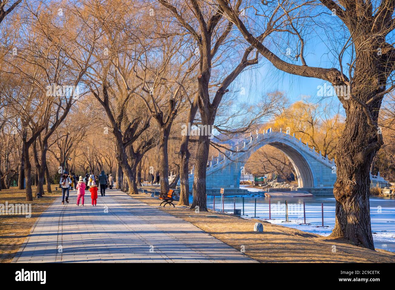 Beijing, China - Jan 13 2020: The Jade Belt Bridge is an 18th-century ...