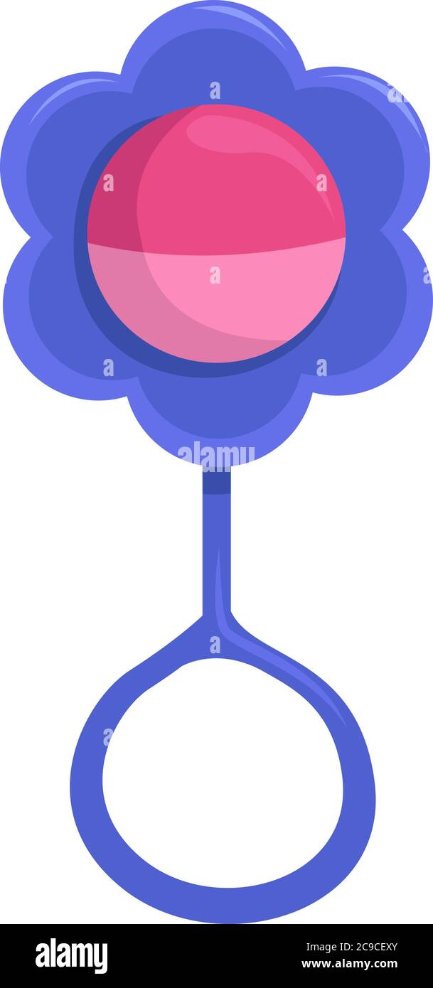 Baby rattle, illustration, vector on white background Stock Vector ...