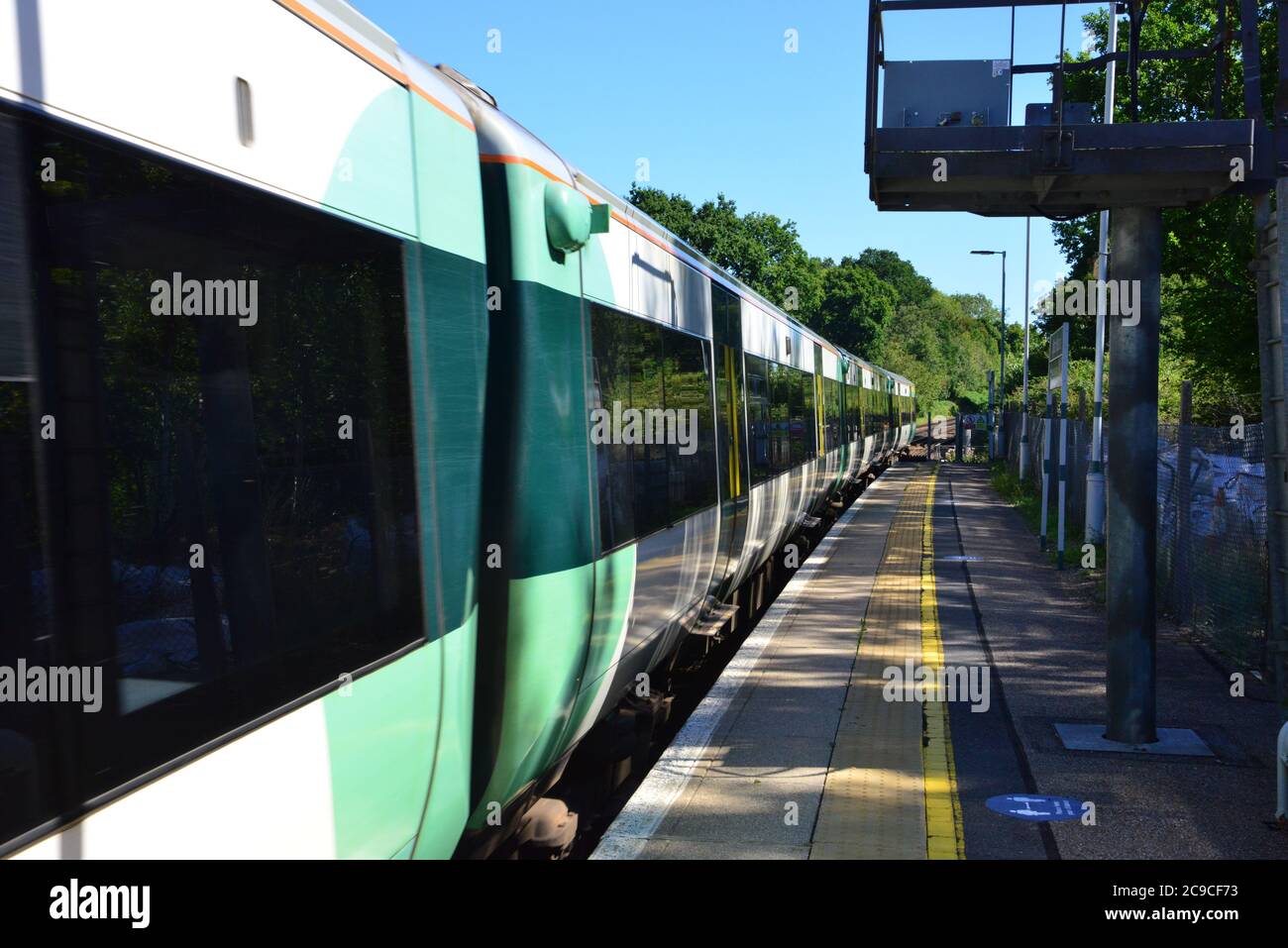 British Rail Class 377 Electrostar at Christs Hospital station Stock ...