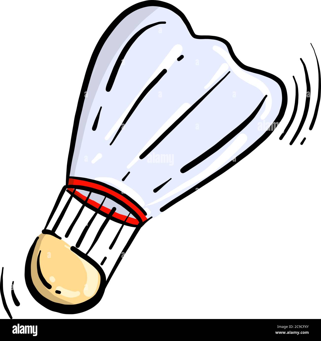 Badminton shuttlecocks, illustration, vector on white background Stock ...