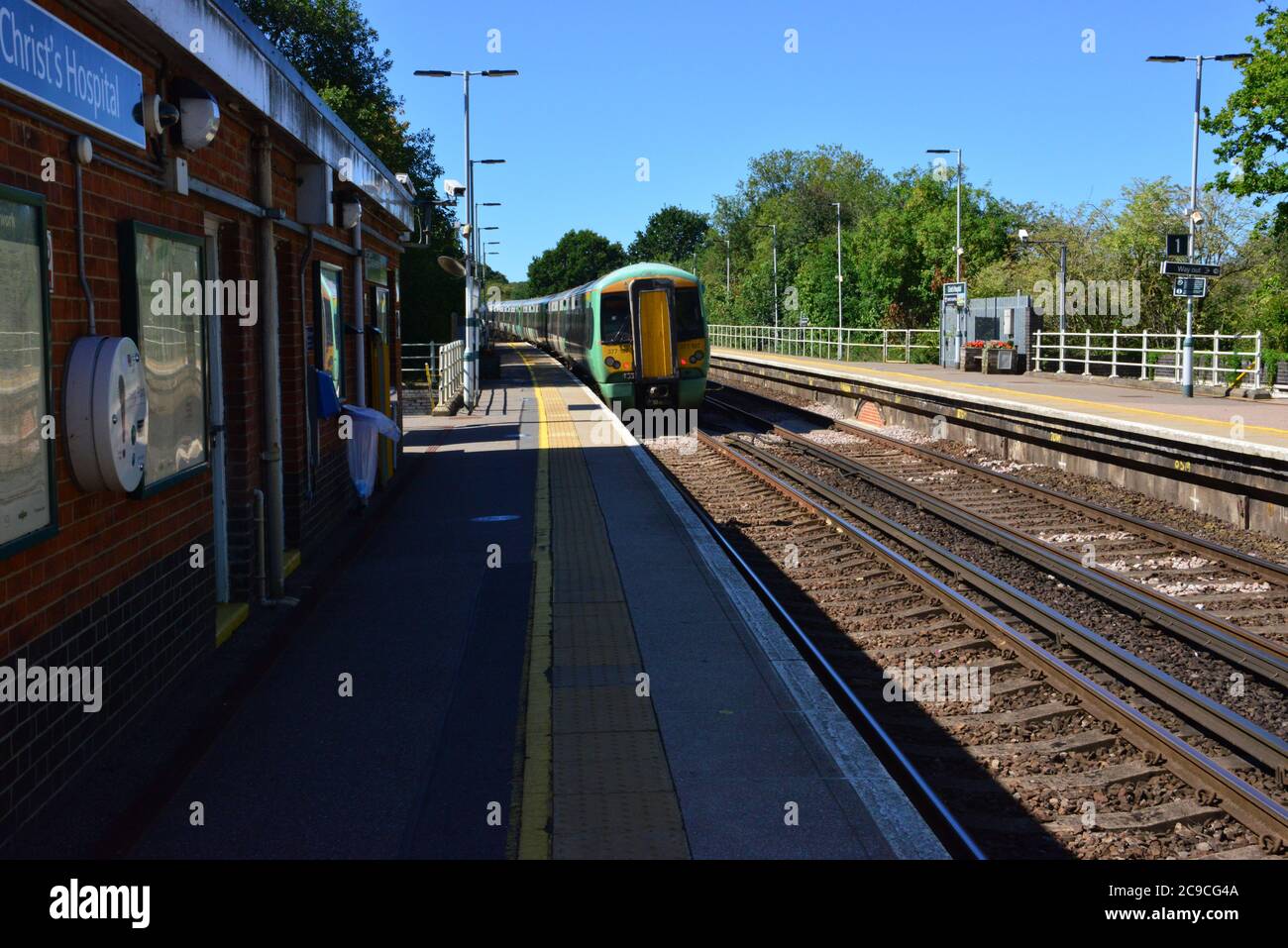 British Rail Class 377 Electrostar at Christs Hospital station Stock ...