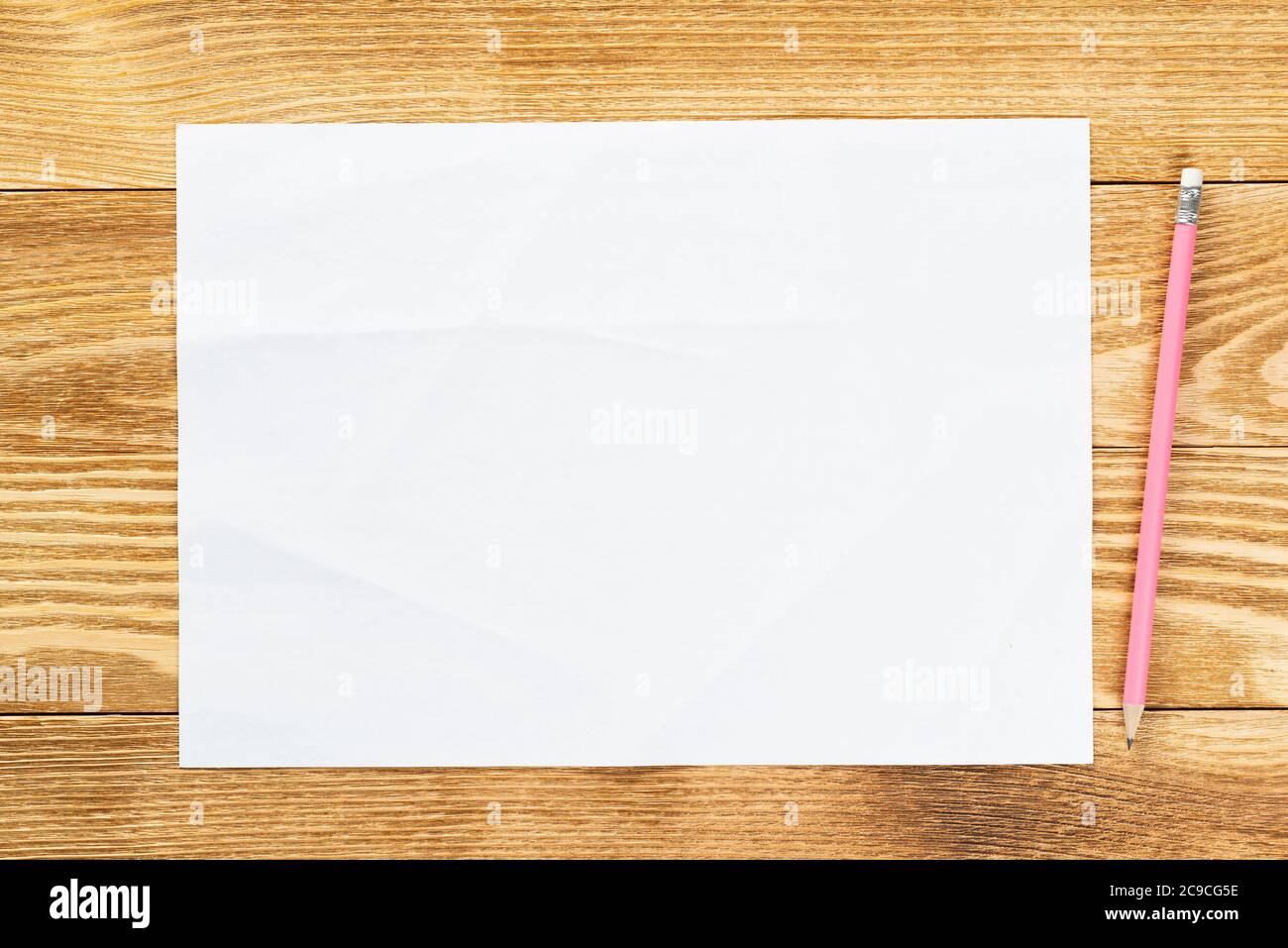Business workspace with sheet of paper Stock Photo - Alamy
