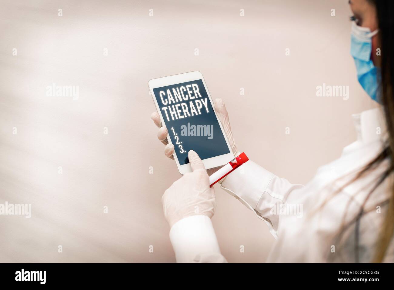 Text sign showing Cancer Therapy. Business photo showcasing the ...