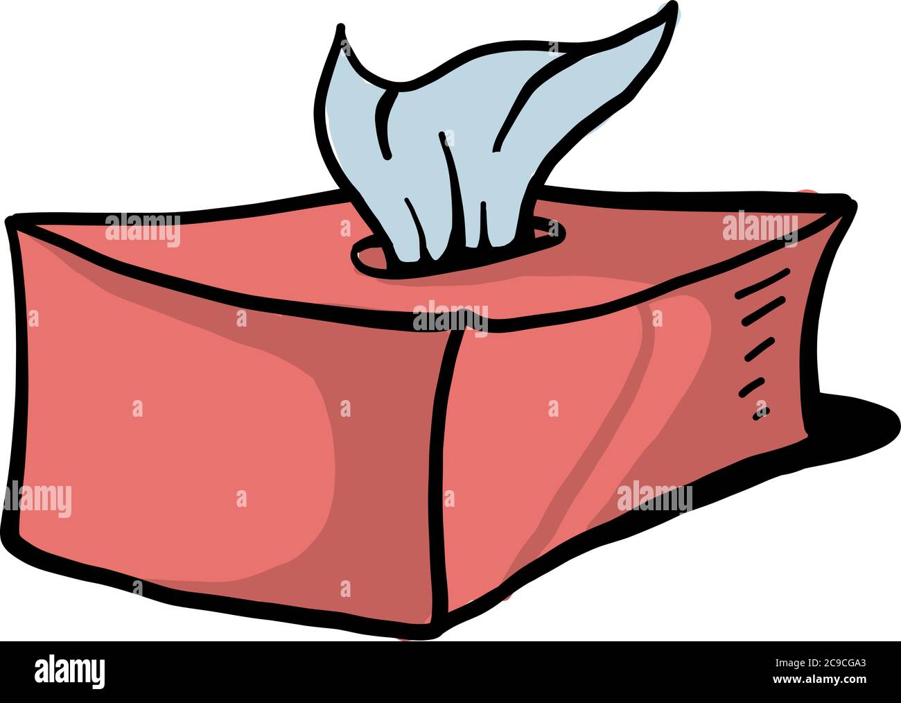 Tissue box, illustration, vector on white background Stock Vector Image ...